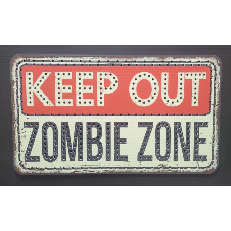 Impression Keep Out Zombie Sign