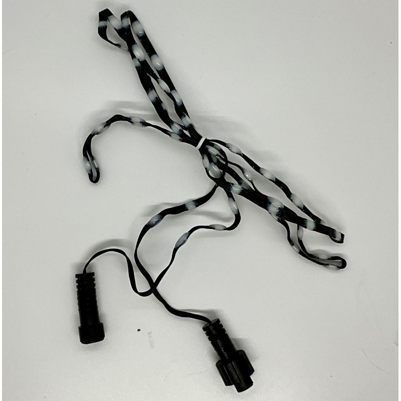 4 Wire Seed Pixel Strings 50ct with pigtails - 25mm spacing - black