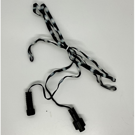 4 Wire Seed Pixel Strings 50ct with pigtails - 25mm spacing - black