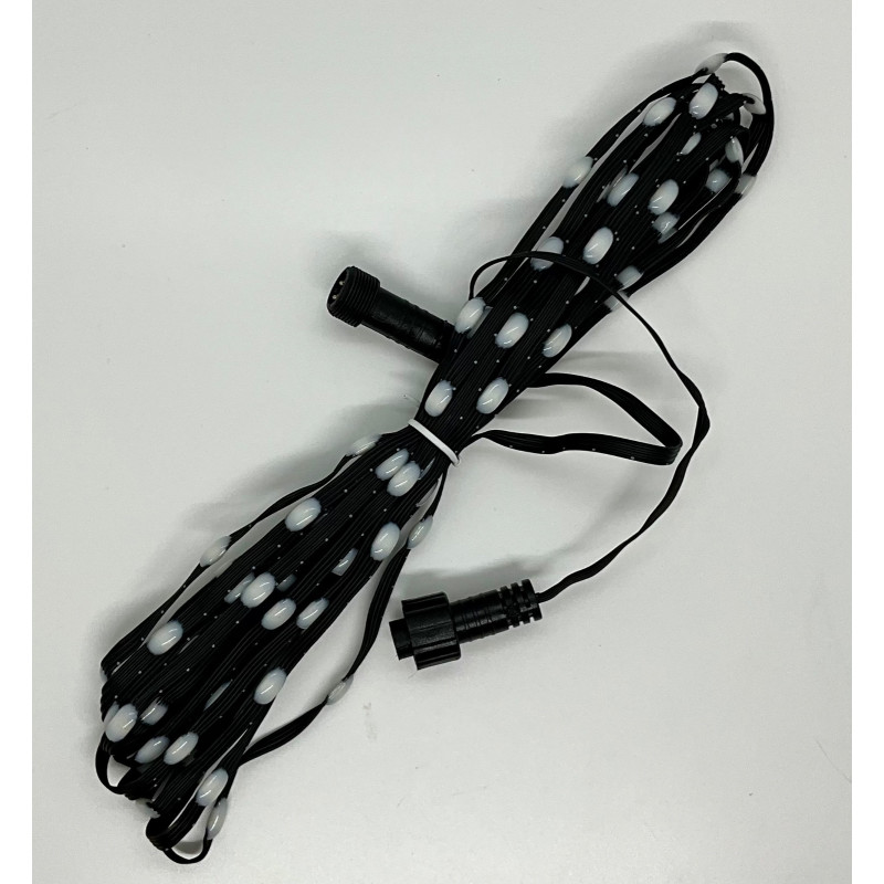 4 Wire Seed Pixel Strings 100ct with pigtails - 50mm spacing - black