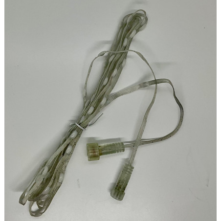 4 Wire Seed Pixel Strings 100ct with pigtails - 50mm spacing - clear