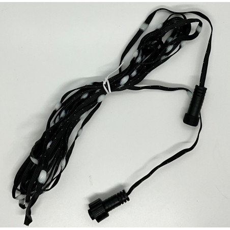 4 Wire Seed Pixel Strings 50ct with pigtails - 100mm spacing - black